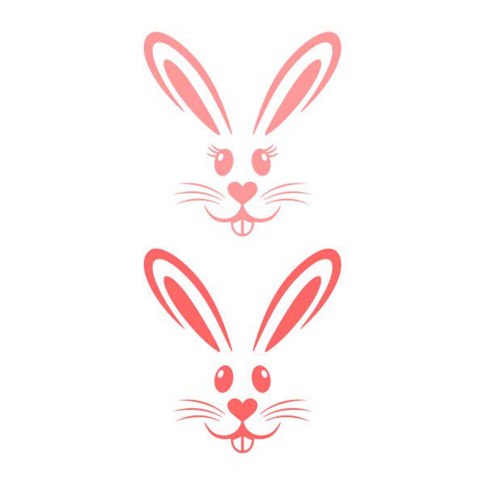 Bunny Face Rabbit Cuttable Design SVG PNG DXF & Eps Designs Cameo File ...