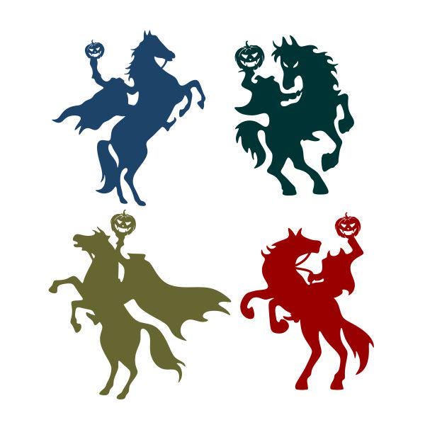 Headless Horseman Cuttable Design SVG PNG DXF & Eps Designs Cameo File ...