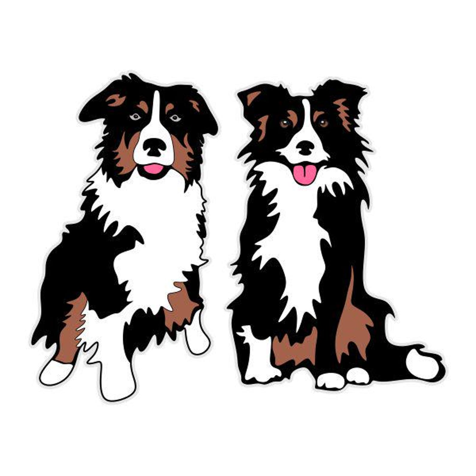 Border Collie Dogs Cuttable Design SVG PNG DXF & Eps Designs Cameo File ...
