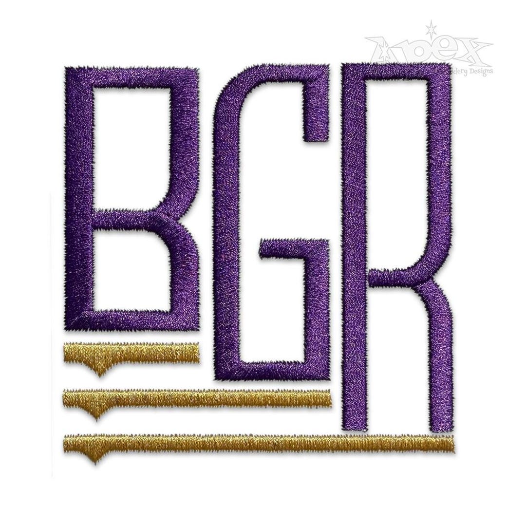 Tesla Monogram Machine Embroidery Font Alphabet Letters INSTANT ...