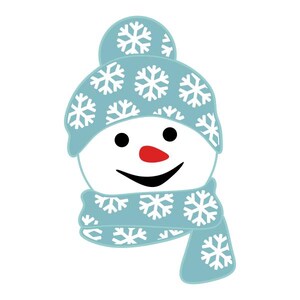 Winter Snowflake Skiing Snowman Cuttable Design SVG PNG DXF & Eps ...