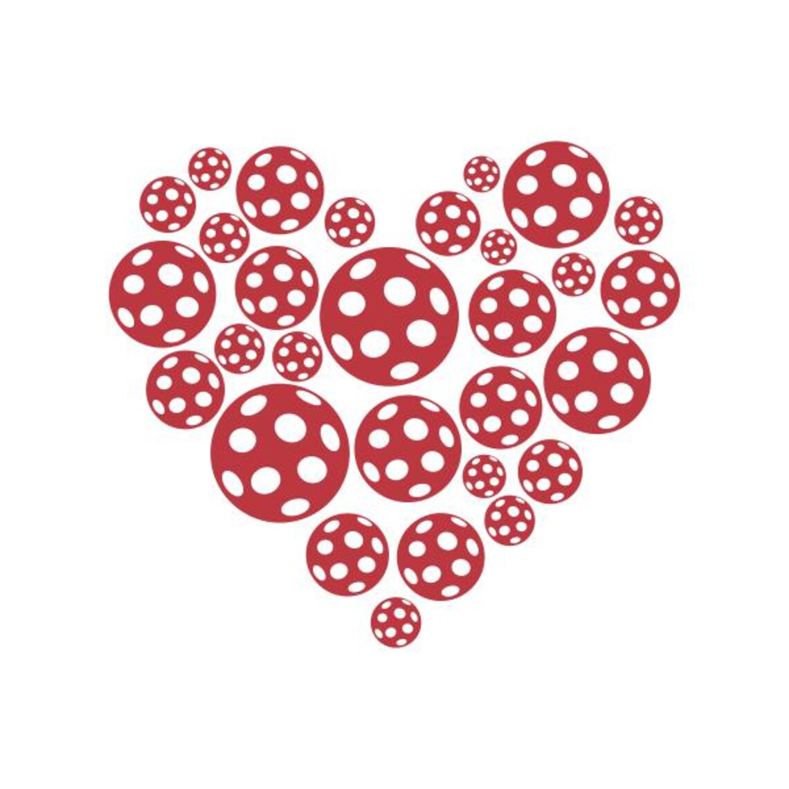Pickleball Heart Cuttable Design SVG PNG DXF & Eps Designs Cameo File ...