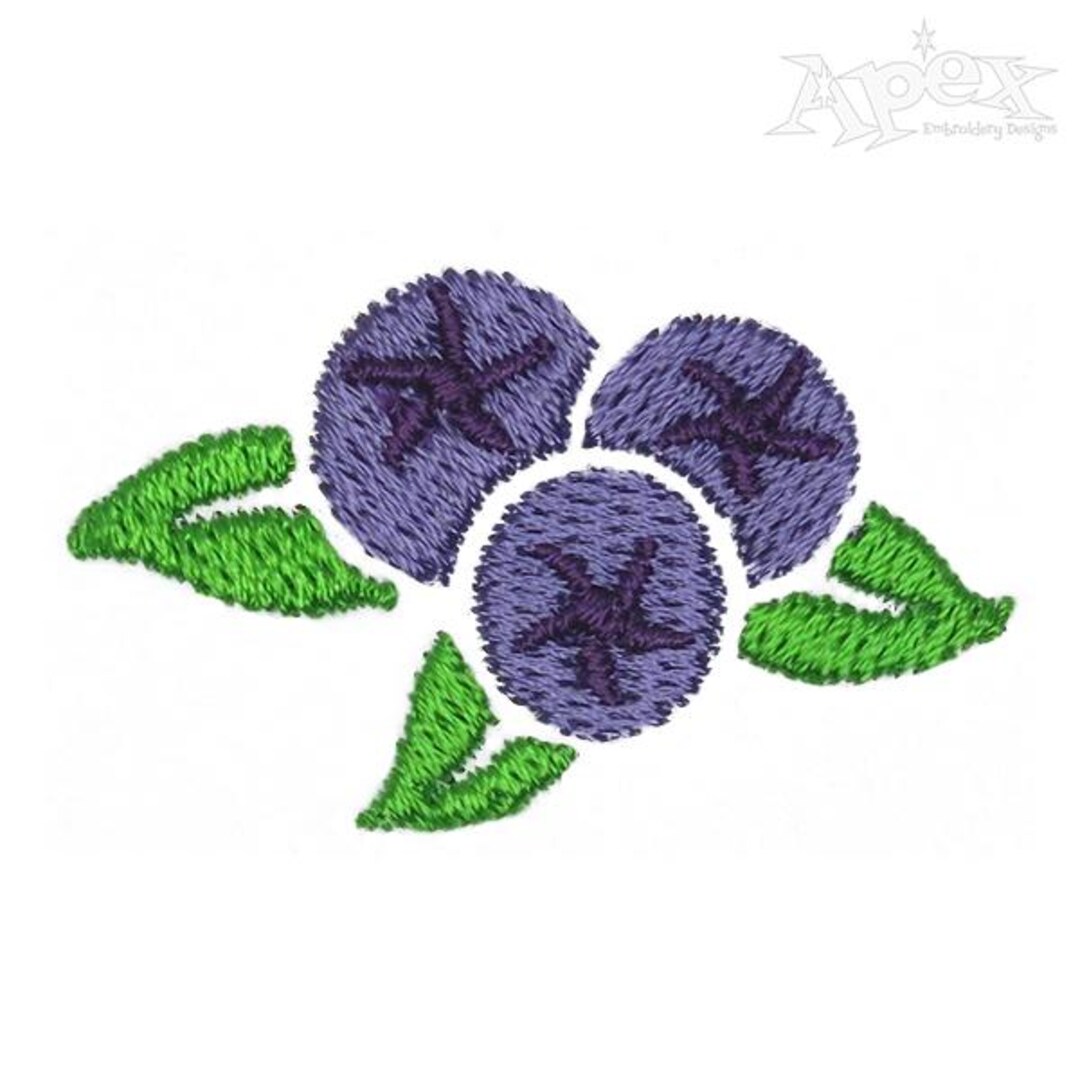 Blueberry Machine Embroidery Design PES DST JEF Instant Download - Etsy