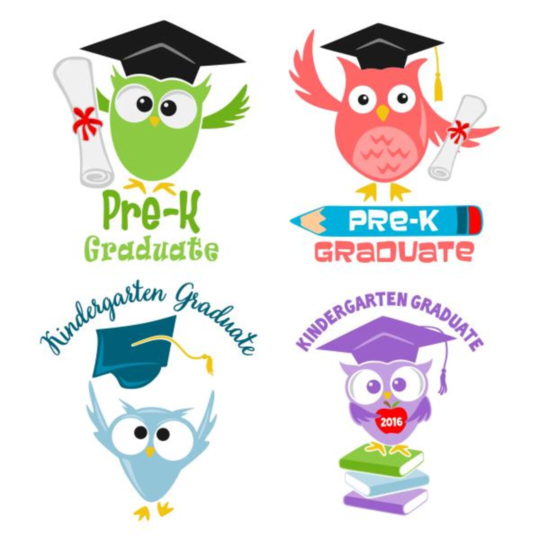 Owl Kindergarten Graduation Cuttable Design SVG PNG DXF & Eps Designs ...