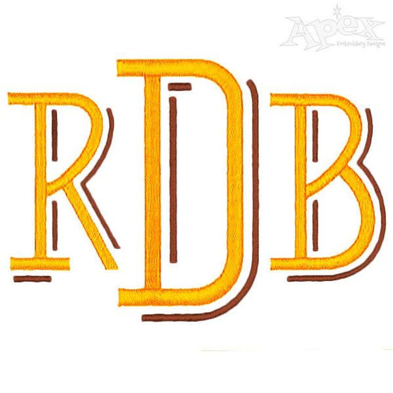 Modern Shadow Accents Large Machine Embroidery Font Alphabet Letters ...