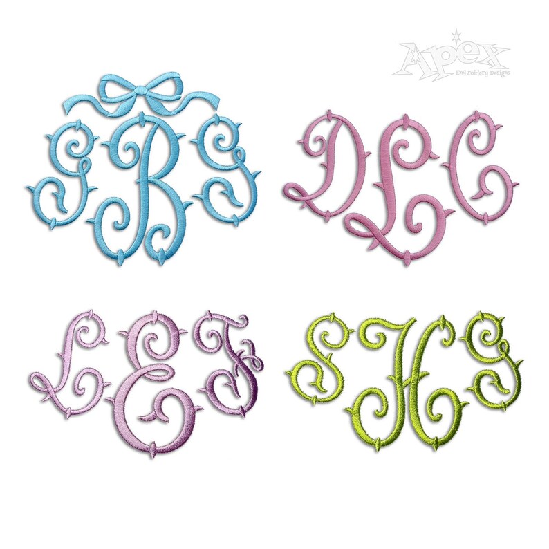 Arabesque Antique Monogram Machine Embroidery Font Alphabet Letters ...
