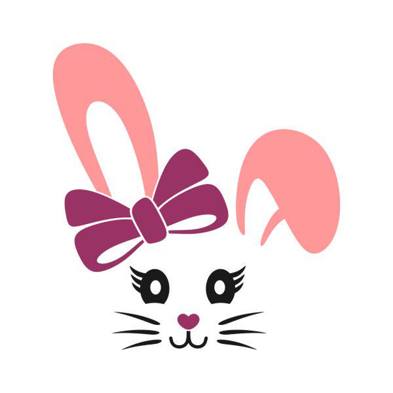 Bow Tie Bunny Cuttable Design SVG PNG DXF & Eps Designs Cameo File ...