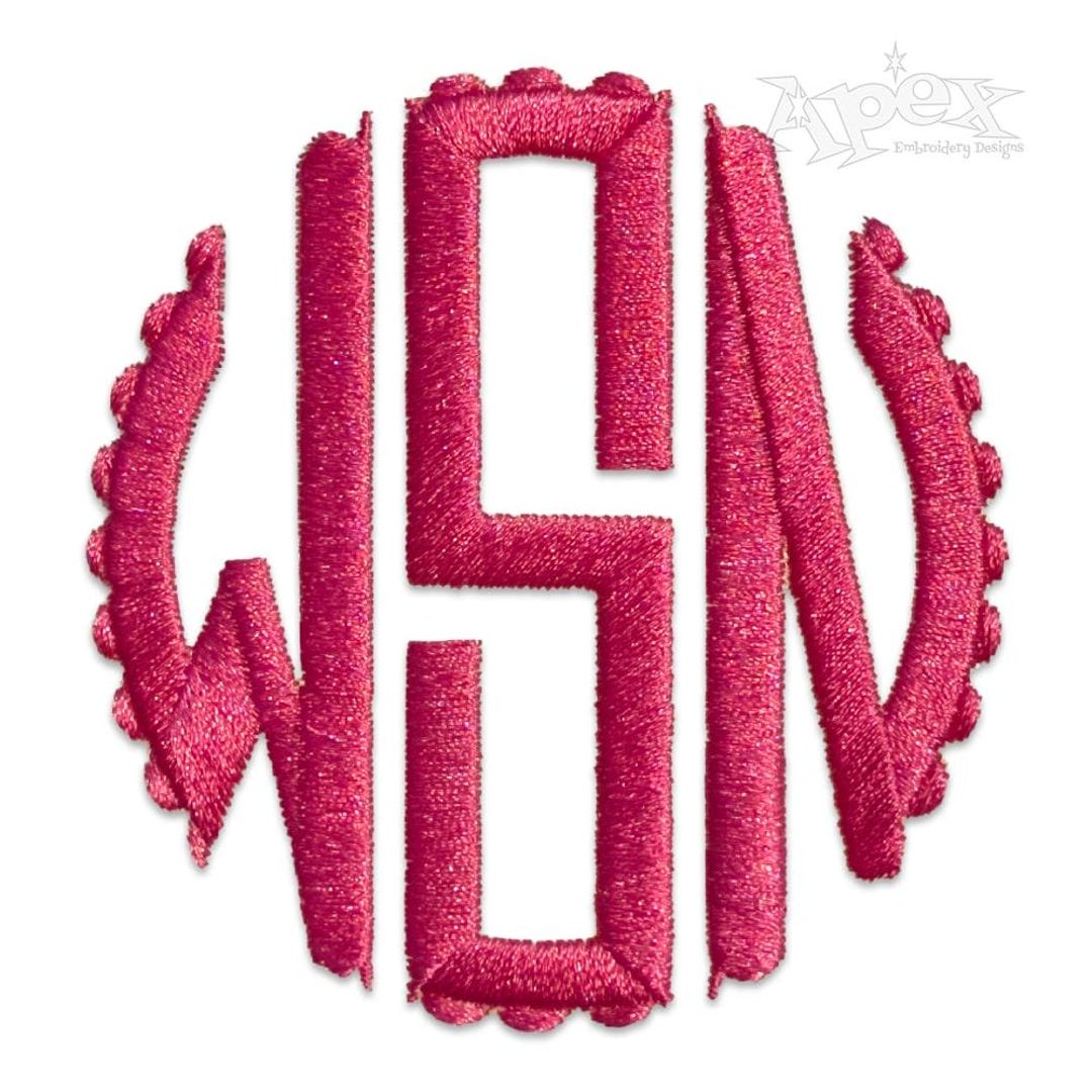 Scallop Circle Round Regular Machine Embroidery Font Alphabet Letters ...