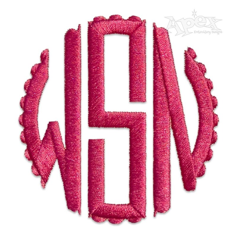 Scallop Circle Embroidery Font - Etsy