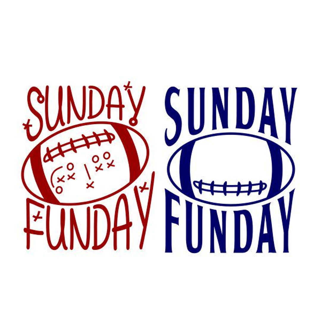 Sunday Funday Football Cuttable Design SVG PNG DXF & Eps Designs Cameo ...