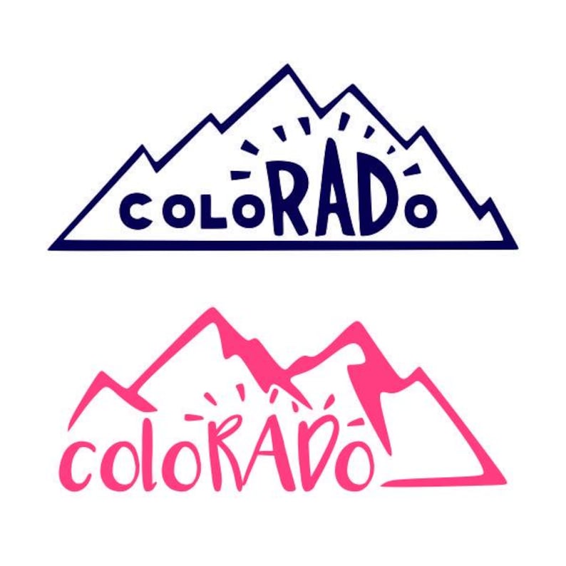 Colorado Mountain Cuttable Design SVG PNG DXF & Eps Designs Cameo File ...