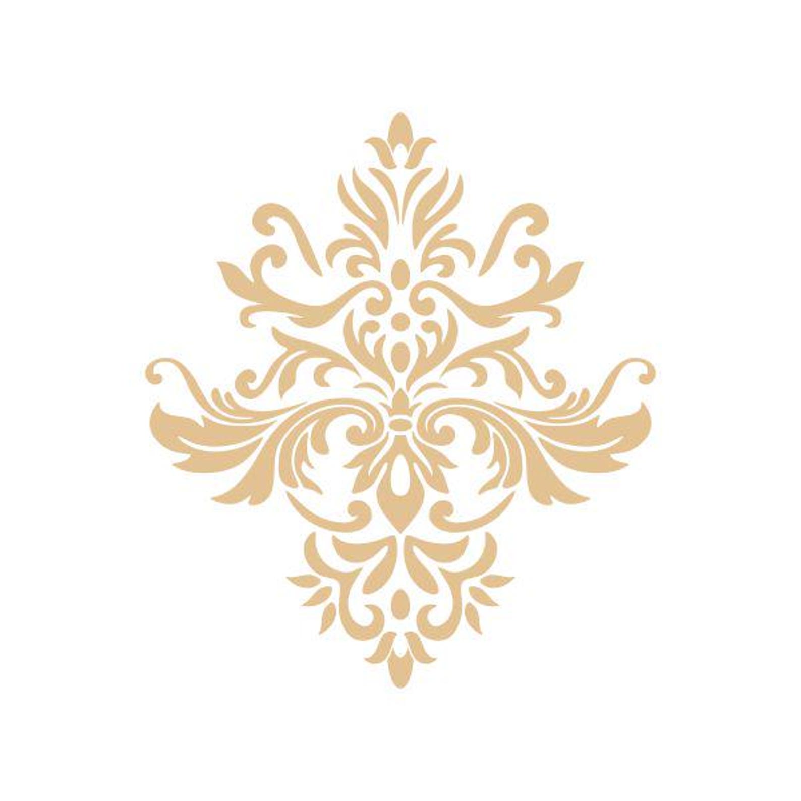 Floral Damask Pattern Cuttable Design SVG PNG DXF & Eps Designs Cameo ...