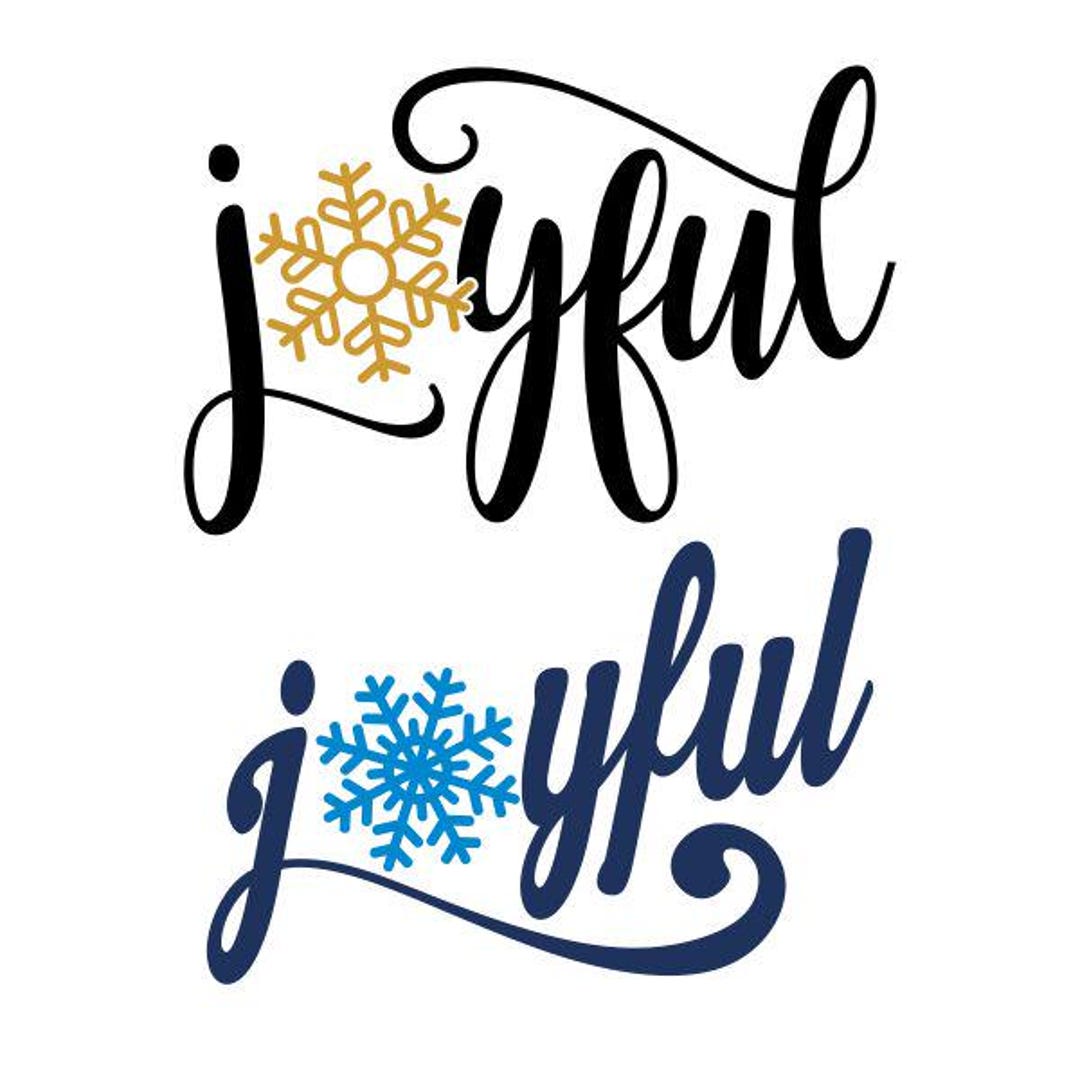 Joyful Snowflake Cuttable Design SVG PNG DXF & Eps Designs Cameo File ...