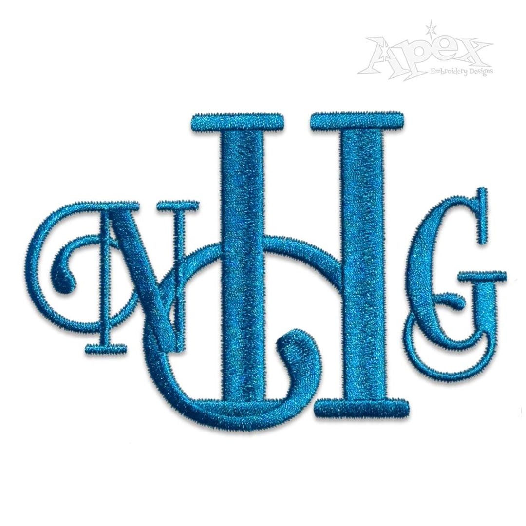 Swirly Art Deco Machine Embroidery Font Alphabet Letters INSTANT ...