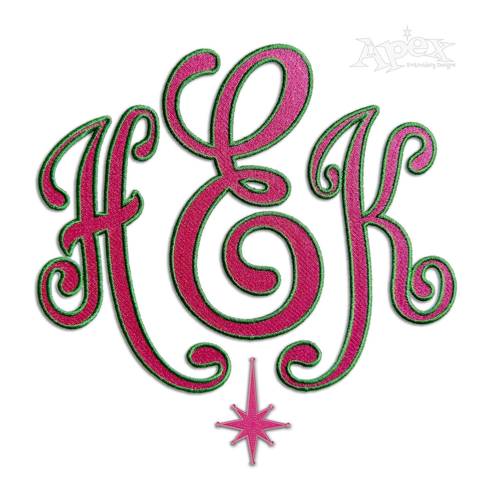 Alsace Monogram Large Machine Embroidery Font Alphabet Letters INSTANT ...