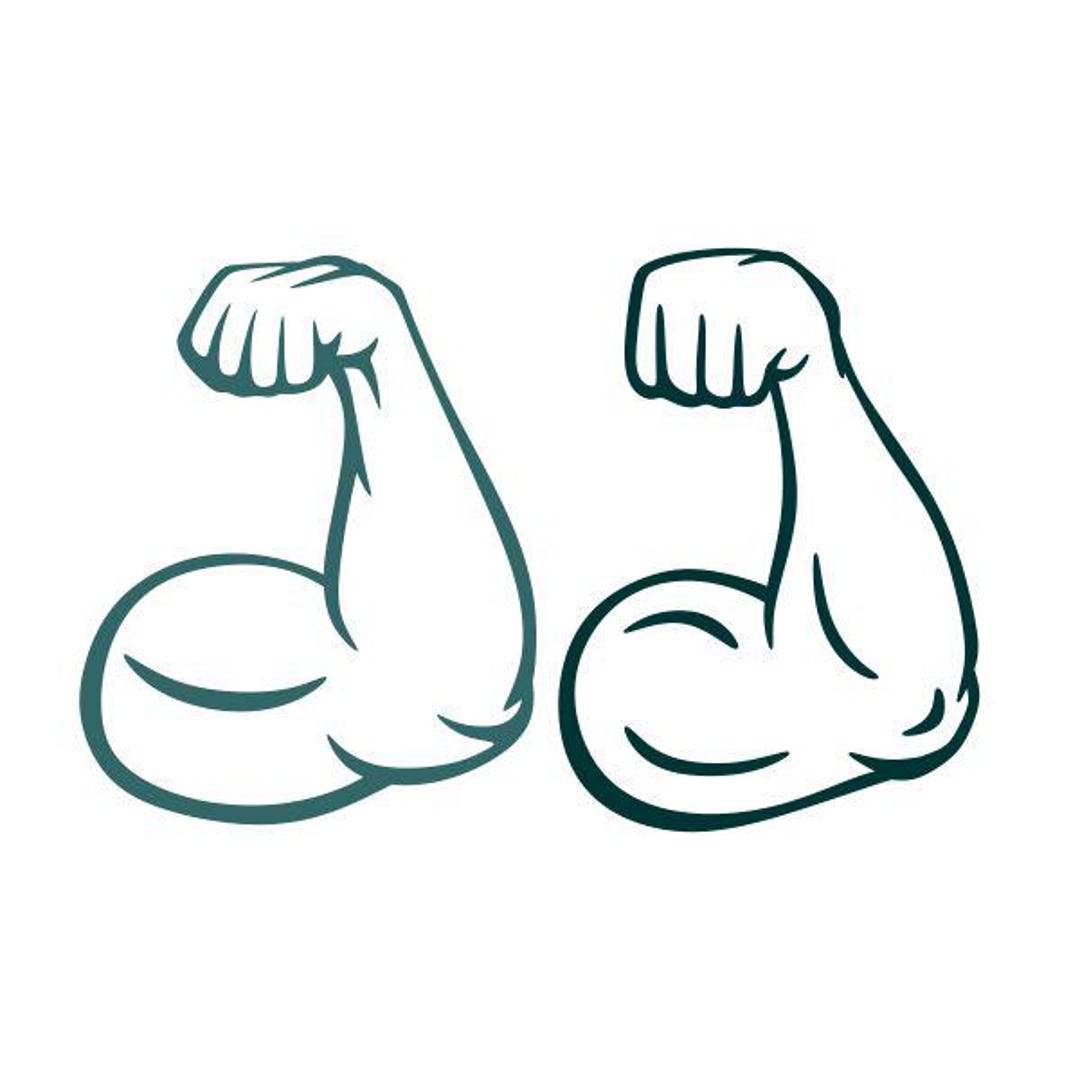 Muscle Arm Cuttable Design SVG PNG DXF & Eps Designs Cameo File ...
