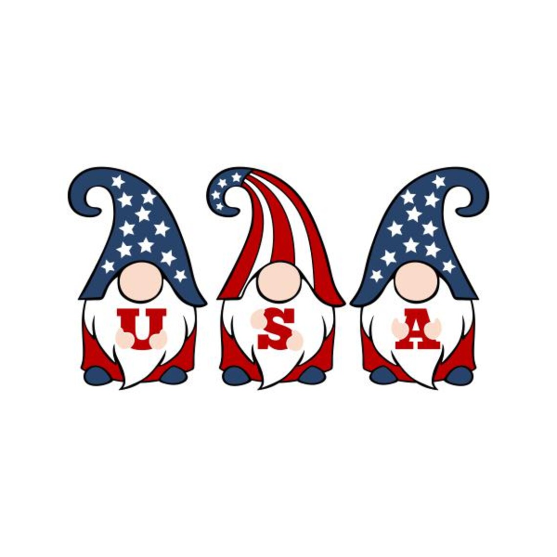 Usa Patriotic Gnome Cuttable Design SVG PNG DXF & Eps Designs Cameo ...