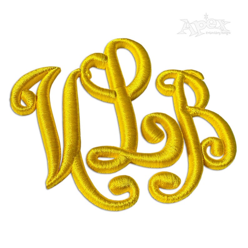 Alsace Monogram 3D Puff Machine Embroidery Font Alphabet Letters ...