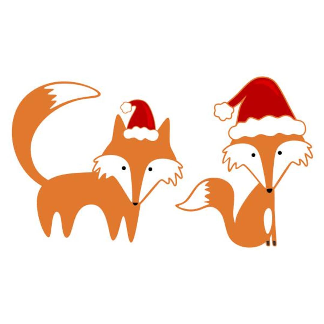 Fox Christmas Cuttable Design SVG PNG DXF & Eps Designs Cameo File ...
