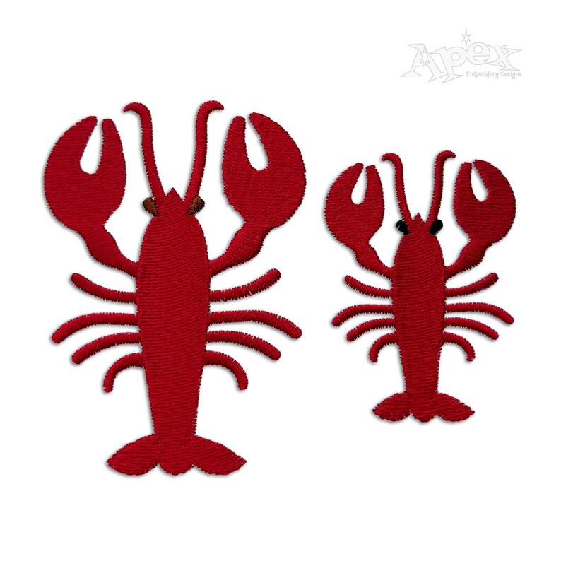 Lobster Crawfish Bundle Machine Embroidery Design PES DST JEF Instant ...