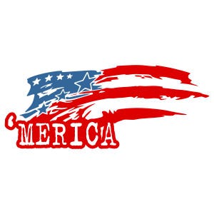 Merica American-flag Cuttable Design SVG PNG DXF & Eps Designs Cameo ...