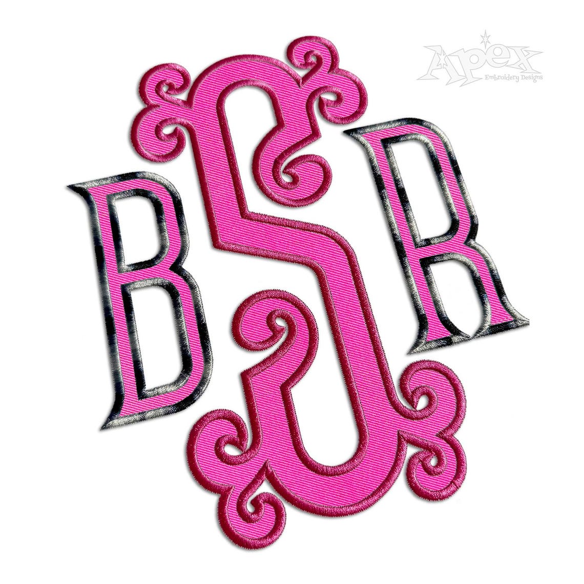 Vienna Bold Appliqué Monogram Applique Machine Embroidery Font ...