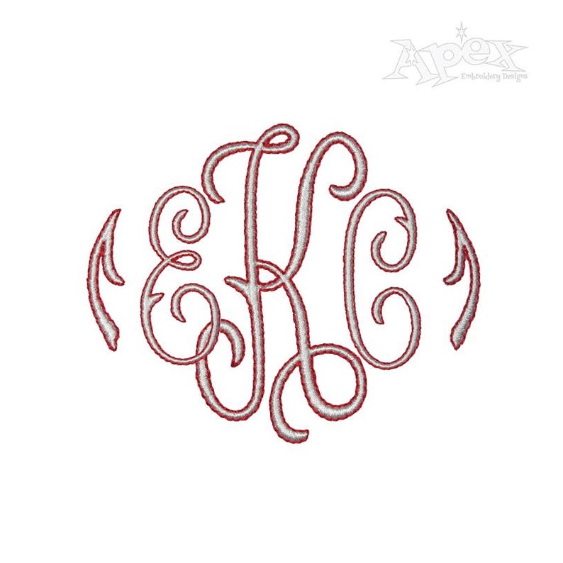 Mia Outline Monogram Machine Embroidery Font Alphabet Letters INSTANT ...