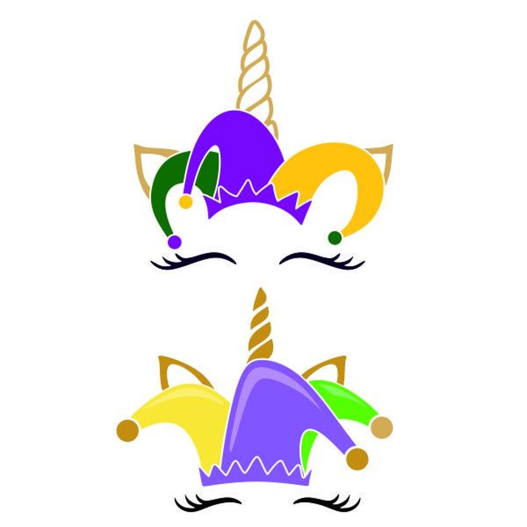 Mardi Gras Unicorn Cuttable Design SVG PNG DXF & Eps Designs Cameo File ...
