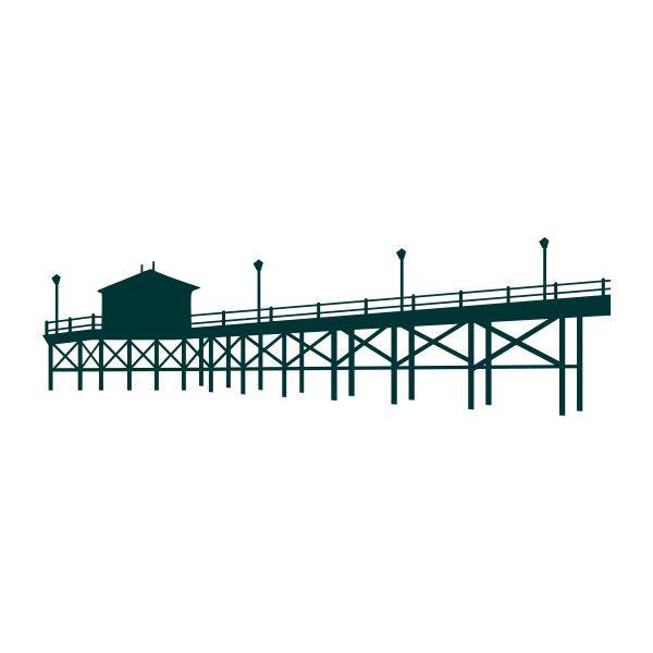 Ocean Pier Cuttable Design SVG PNG DXF & Eps Designs Cameo File ...