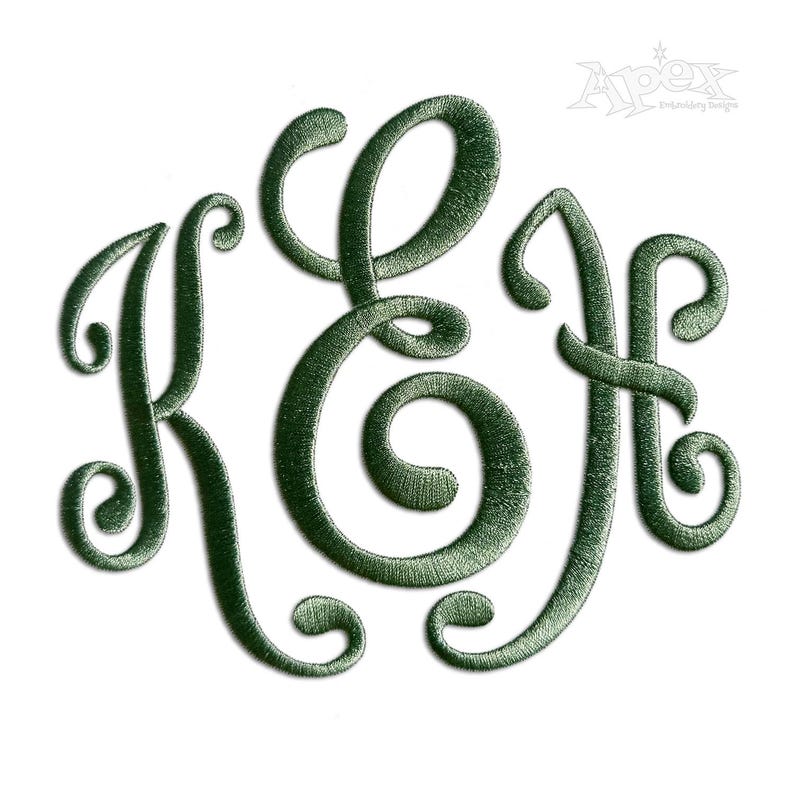 Alsace Monogram Machine Embroidery Font Alphabet Letters INSTANT ...