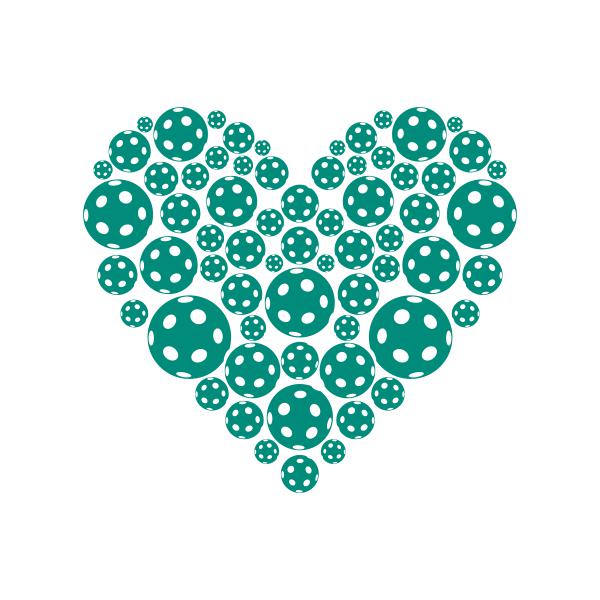 Pickleball Heart Cuttable Design SVG PNG DXF & Eps Designs Cameo File ...