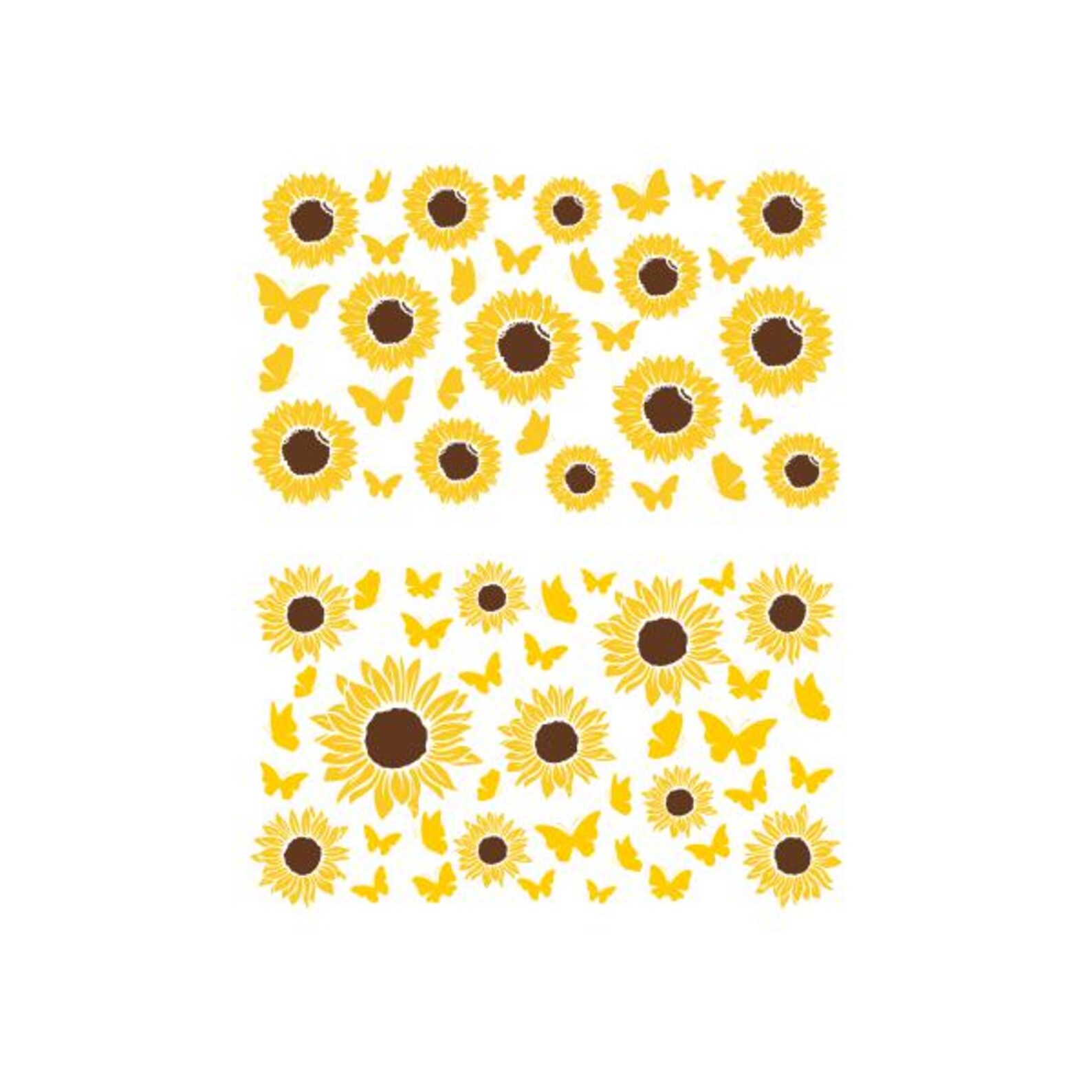 Seamless Sunflowers Decal Svg Cuttable Design SVG PNG DXF & Eps Designs ...