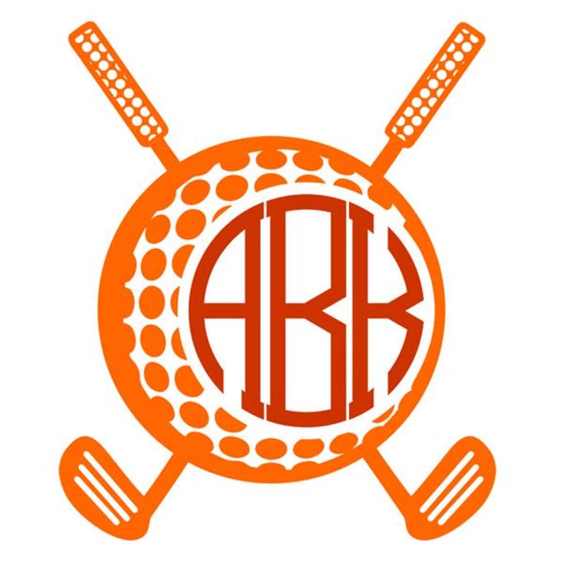 Golf Monogram Cuttable Design SVG PNG DXF & Eps Designs Cameo File ...