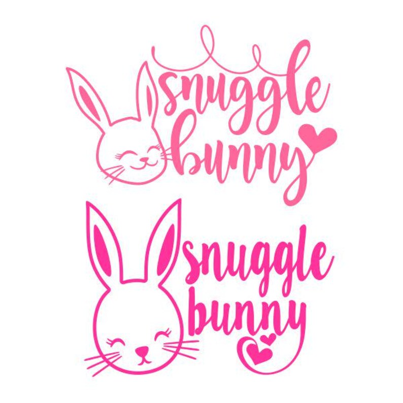 Snuggle Bunny Cuttable Design SVG PNG DXF & Eps Designs Cameo File ...