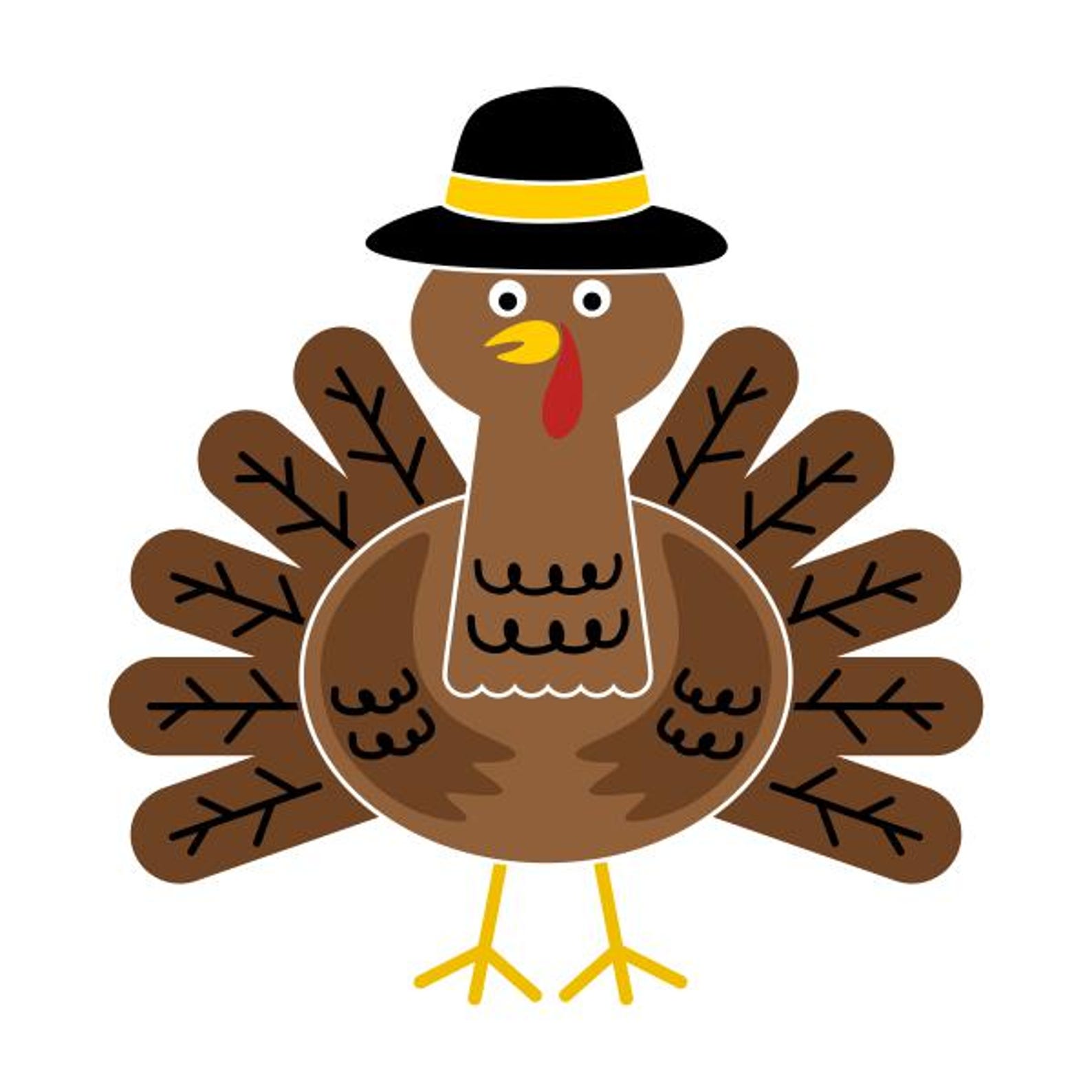Funny Turkey Cuttable Design SVG PNG DXF & Eps Designs Cameo File ...