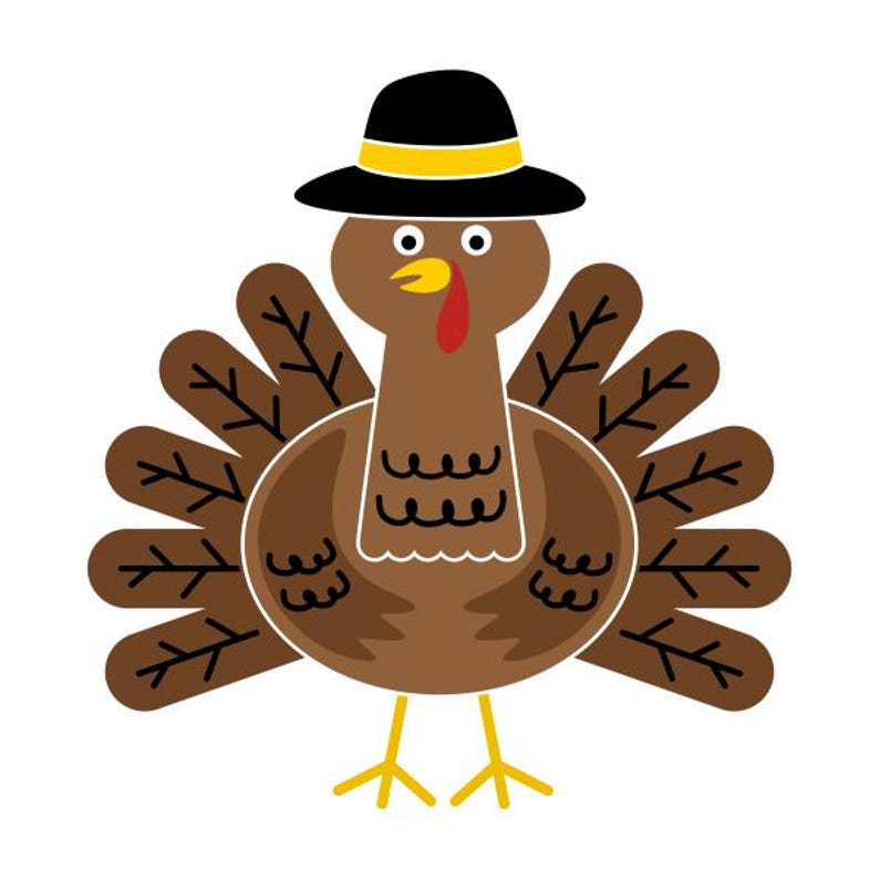 Funny Turkey Cuttable Design SVG PNG DXF & Eps Designs Cameo File ...