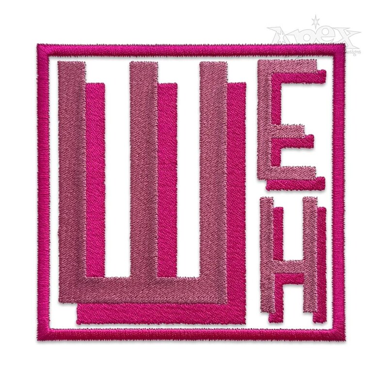 Stacked Shadow Machine Embroidery Font Alphabet Letters INSTANT ...