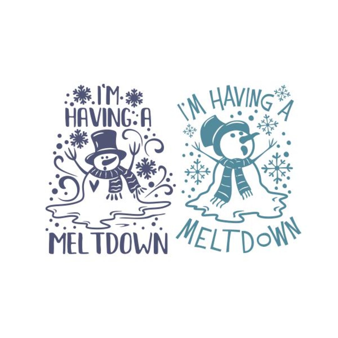 Meltdown Snowman Christmas SVG: Cuttable Design (digital Download) - Etsy
