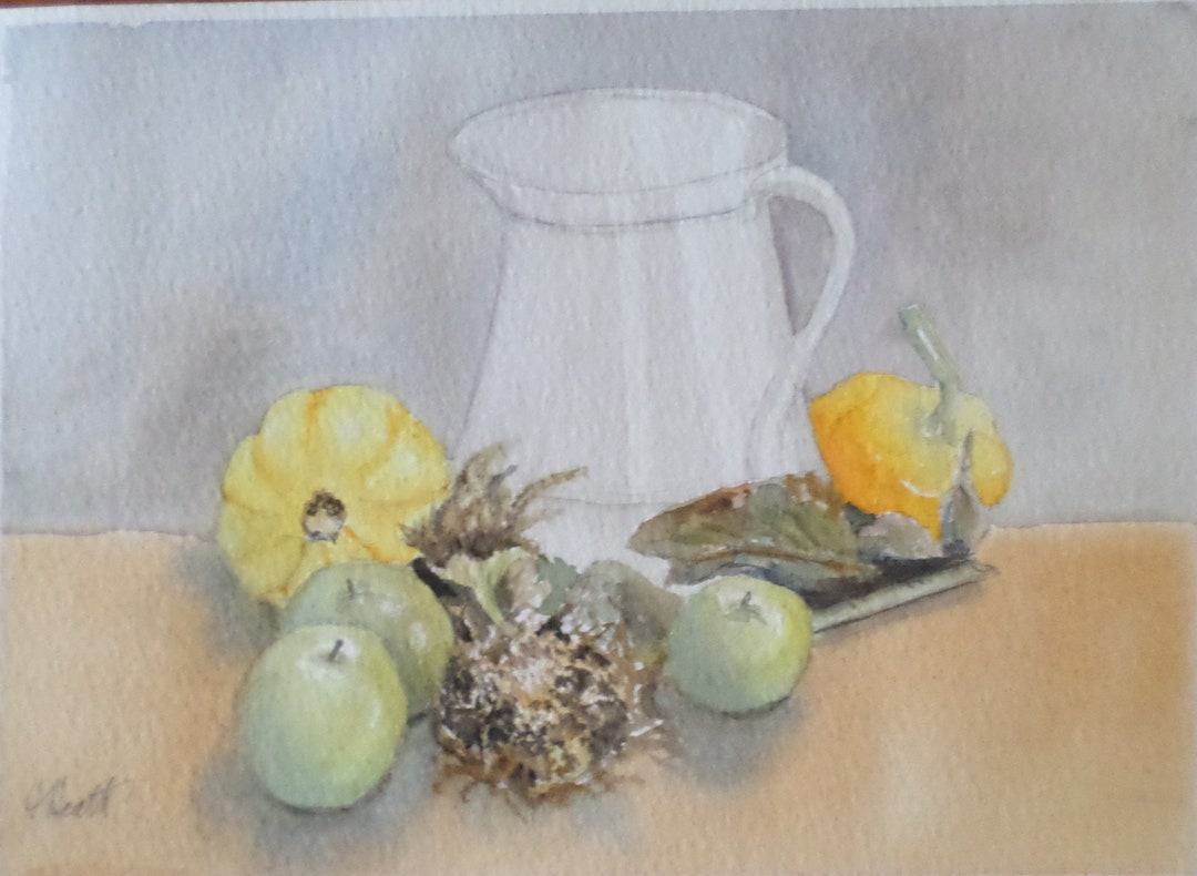 A Pretty Little Signed Watercolour Painting on Paper Still Life - Etsy