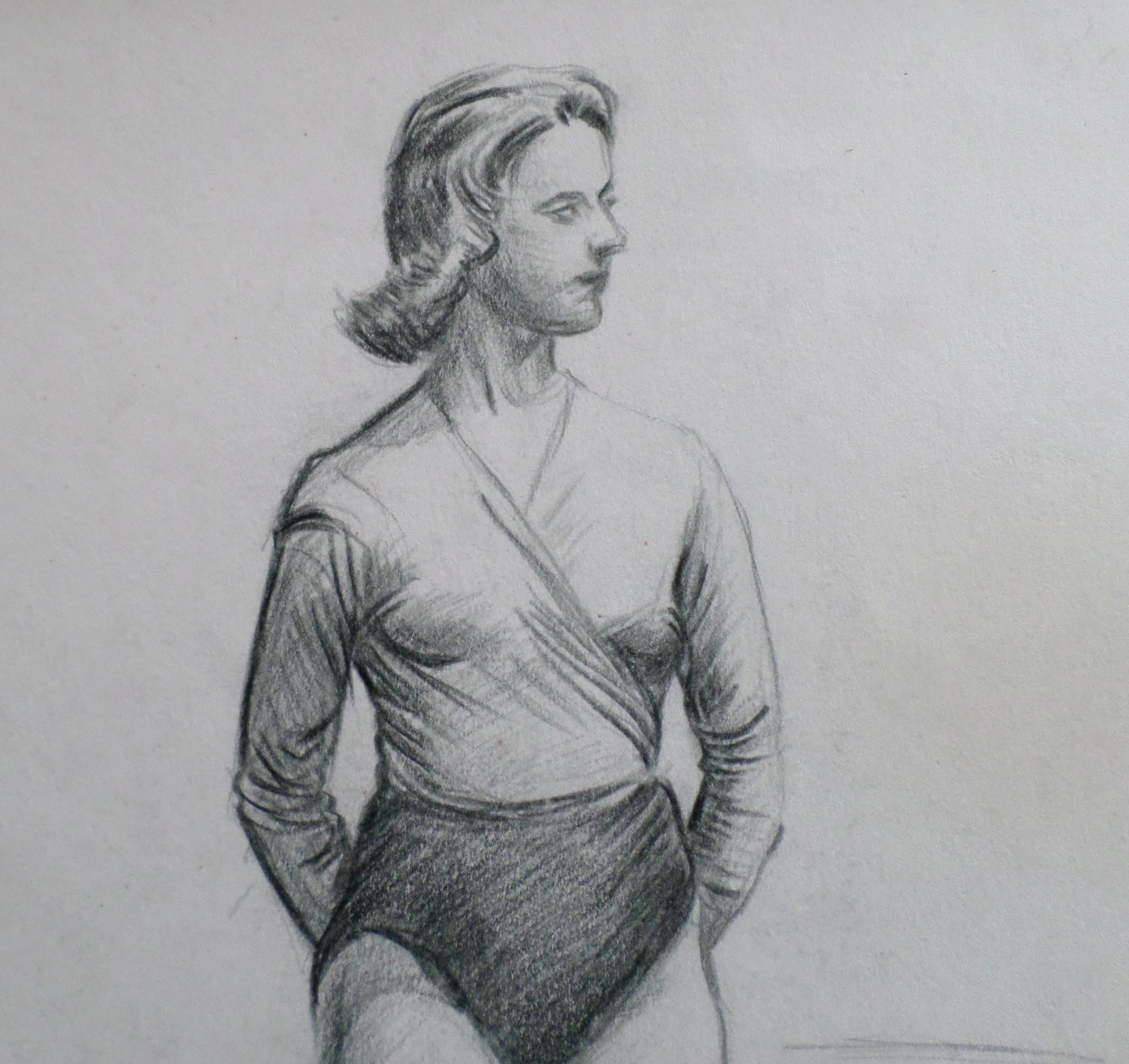 A Gorgeous Original Pencil Drawing of a Ballerina Artist Signed and ...
