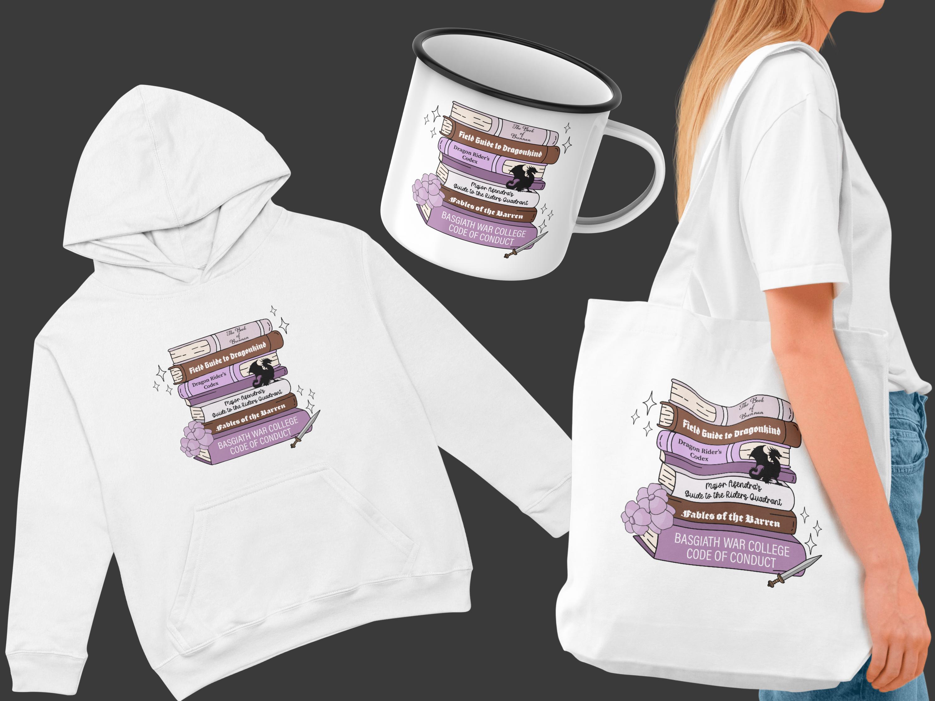 Fourth Wing Book Stack PNG File for Sublimation BONUS Sticker File ...