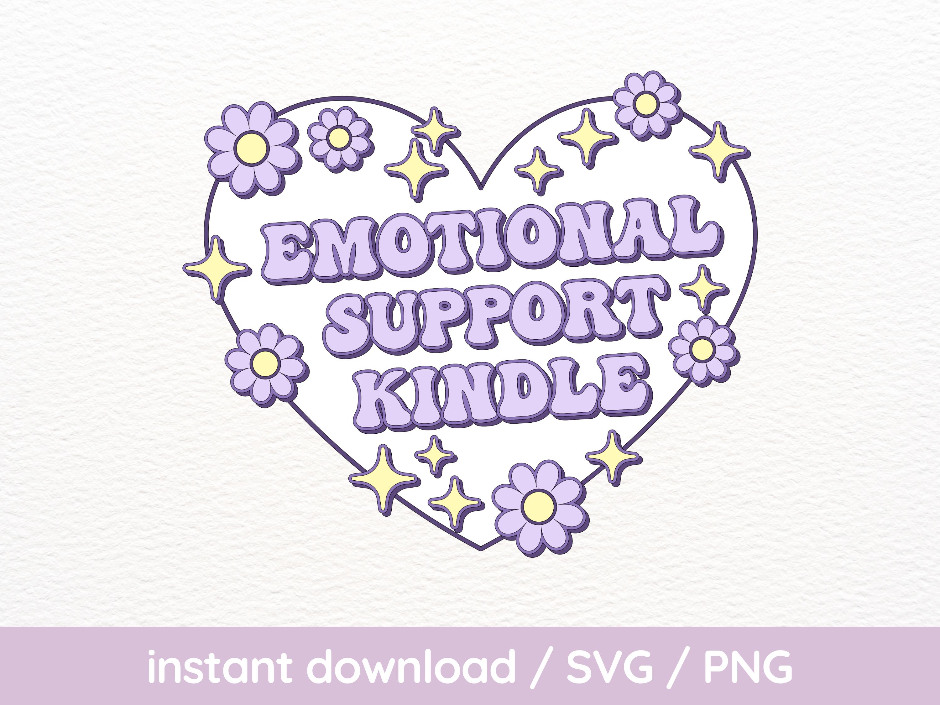 This is My Emotional Support Kindle SVG PNG , Cute Trendy Popular Aesthetic Bookish Kindle Png ...
