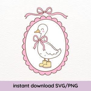 Silly Goose Clipart Set SVG PNG Groovy Goose Spring Garden Flower ...