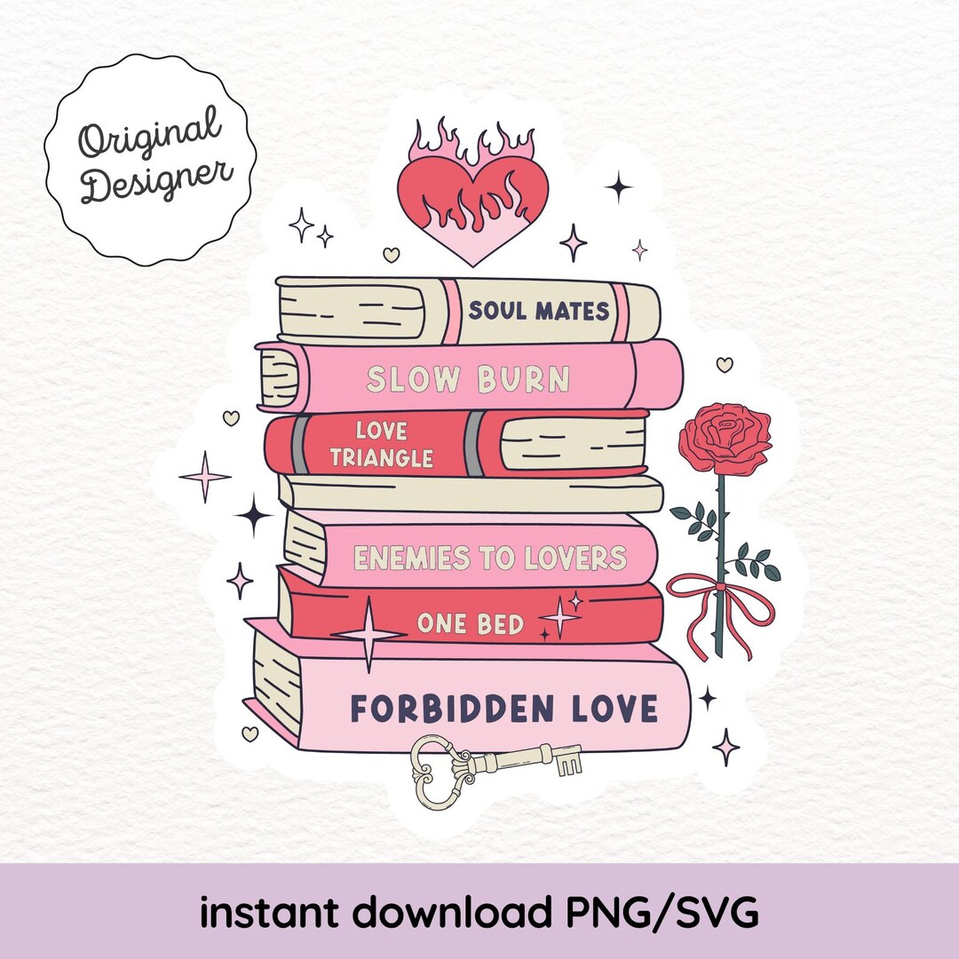 Romance Tropes Book Stack PNG Bookish Slow Burn Enemies to Lovers ...