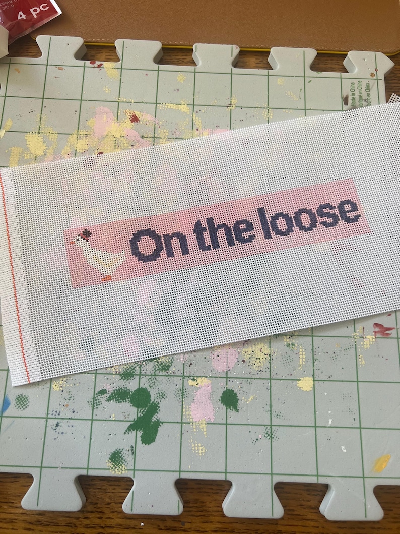 Silly Goose on the Loose Key Fob - Needlepoint Canvas - Etsy