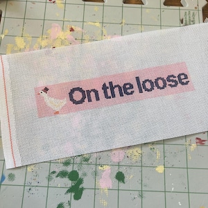 Silly Goose on the Loose Key Fob - Needlepoint Canvas - Etsy