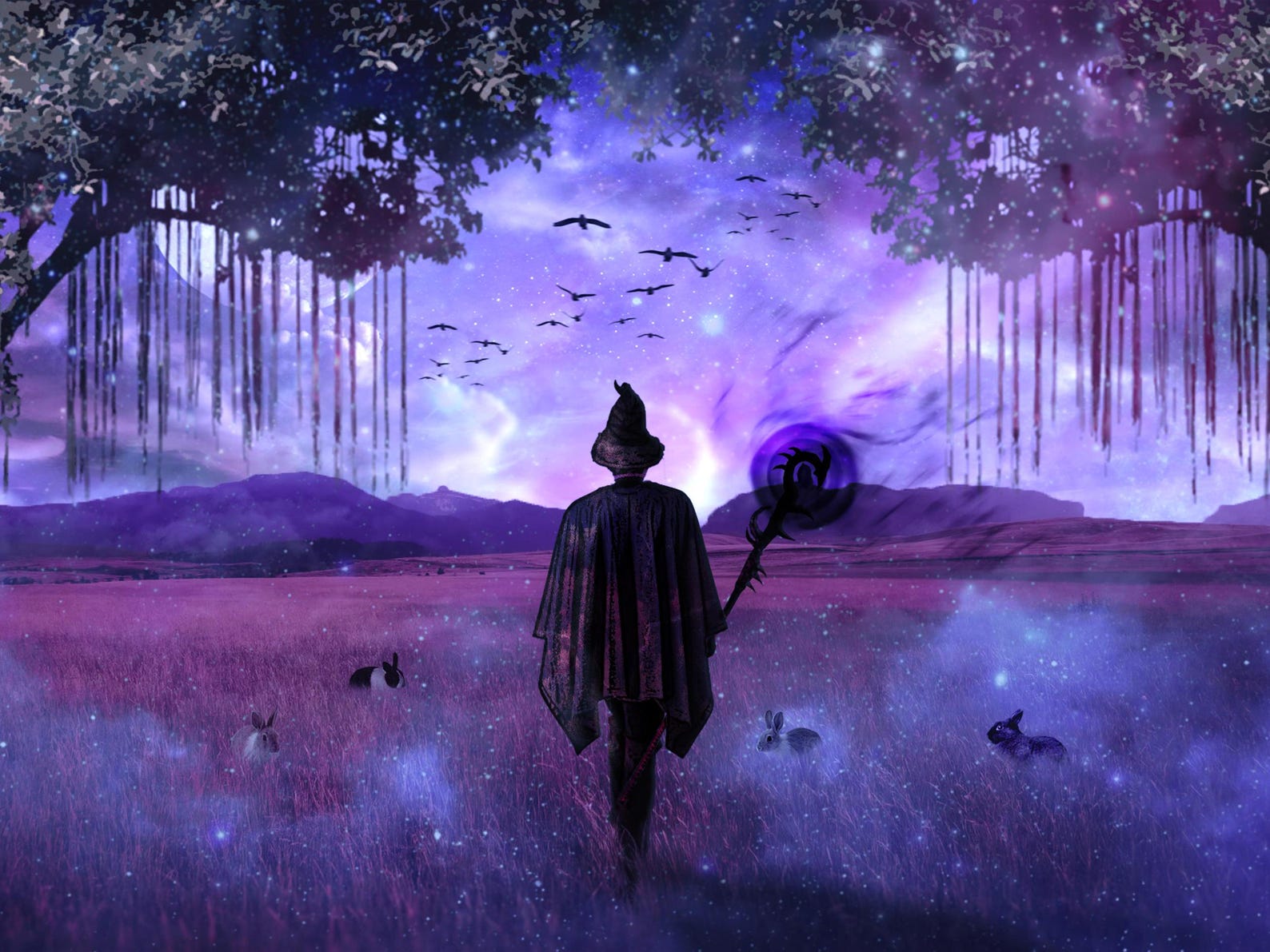 Magical Fantasy Wizard Digital Art | Photomanipulation PNG | Instant ...