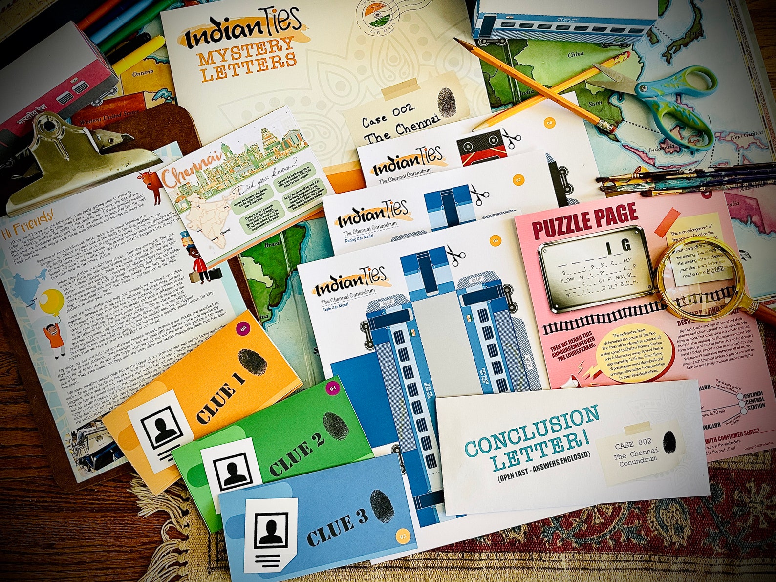 Kid's Monthly Subscription Box: Indianties Mystery Letters • Travel ...