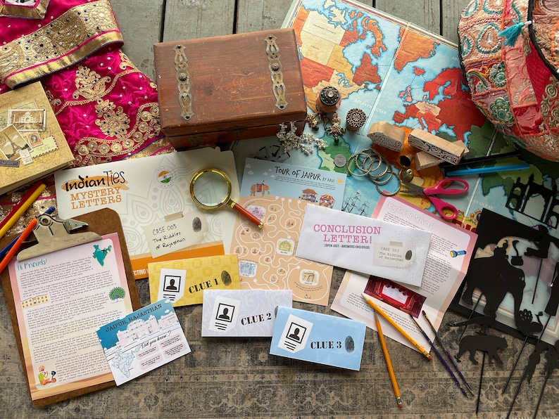 Kid's Monthly Subscription Box: Indianties Mystery Letters • Travel ...