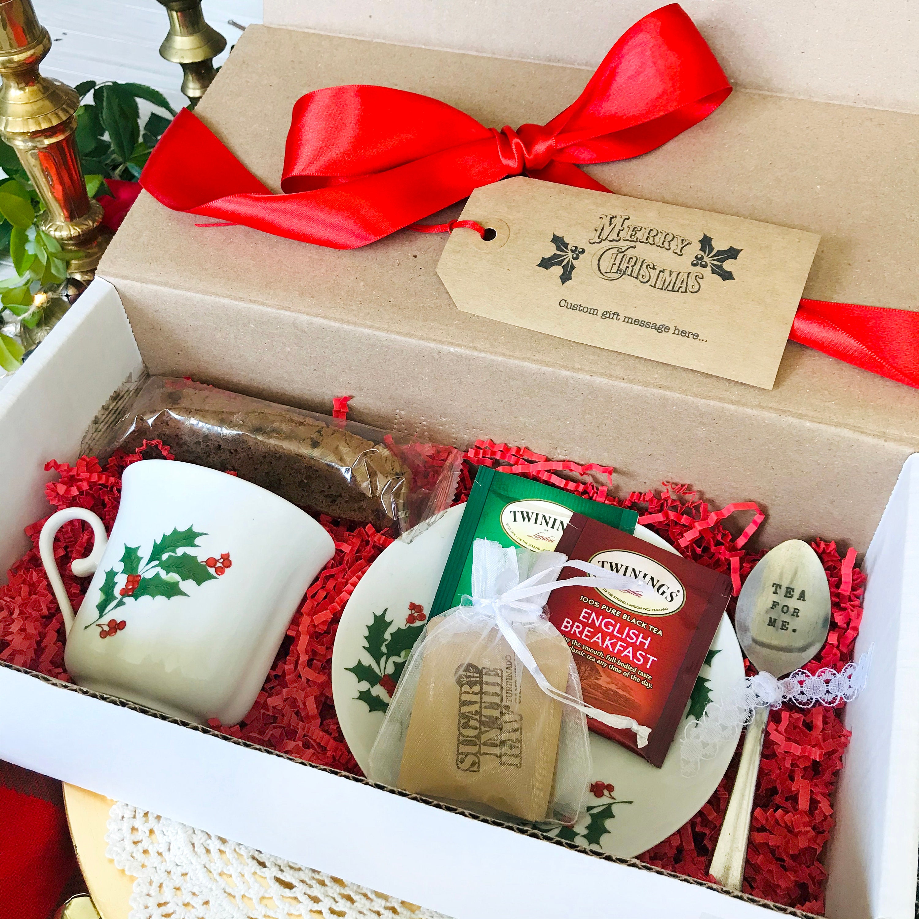 Personalized Christmas Special-tea Gift Box Care Package for a Tea ...